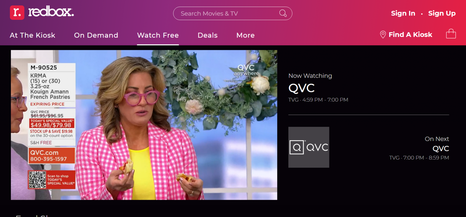 QVC and HSN Bring Livestream Video Shopping to Redbox Free Live TV ...